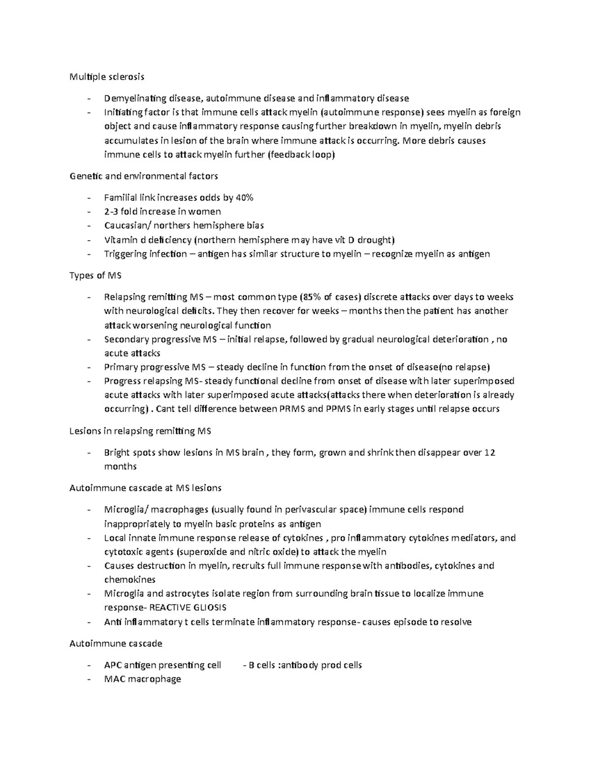 Multiple sclerosis copy - Multiple sclerosis Demyelinating disease ...