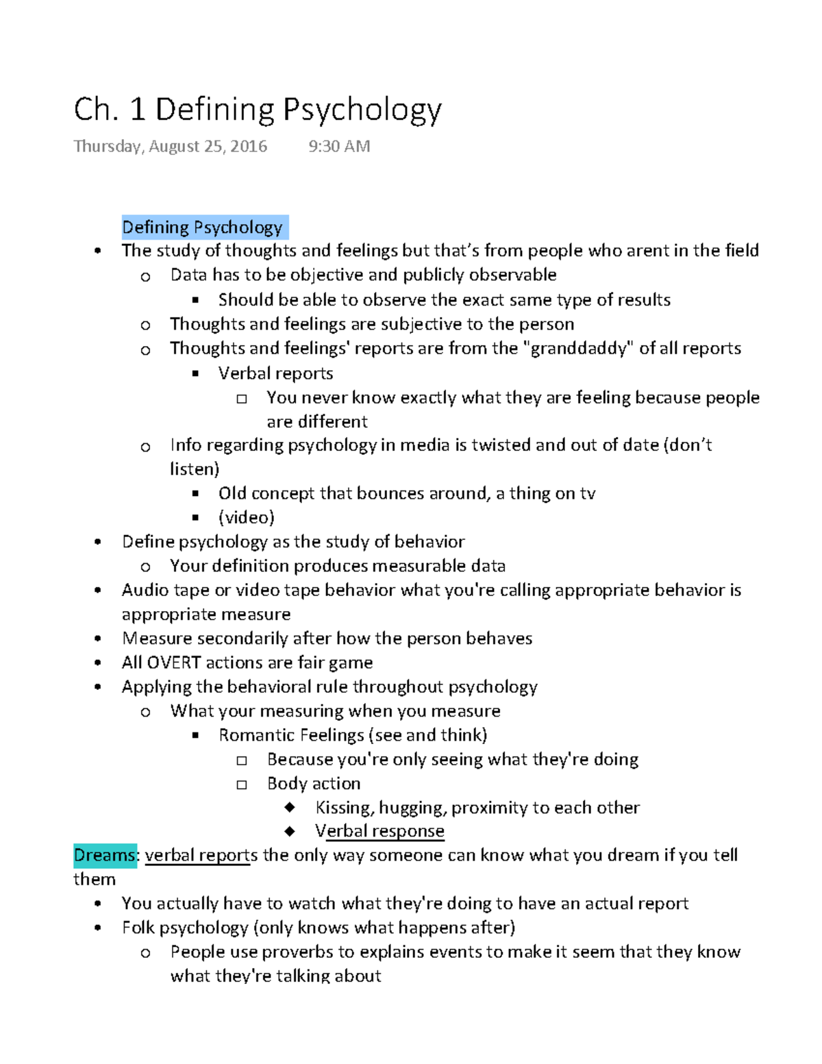 PSY1012 Ch. 1 Defining Psychology - Warning: TT: undefined function: 32 ...