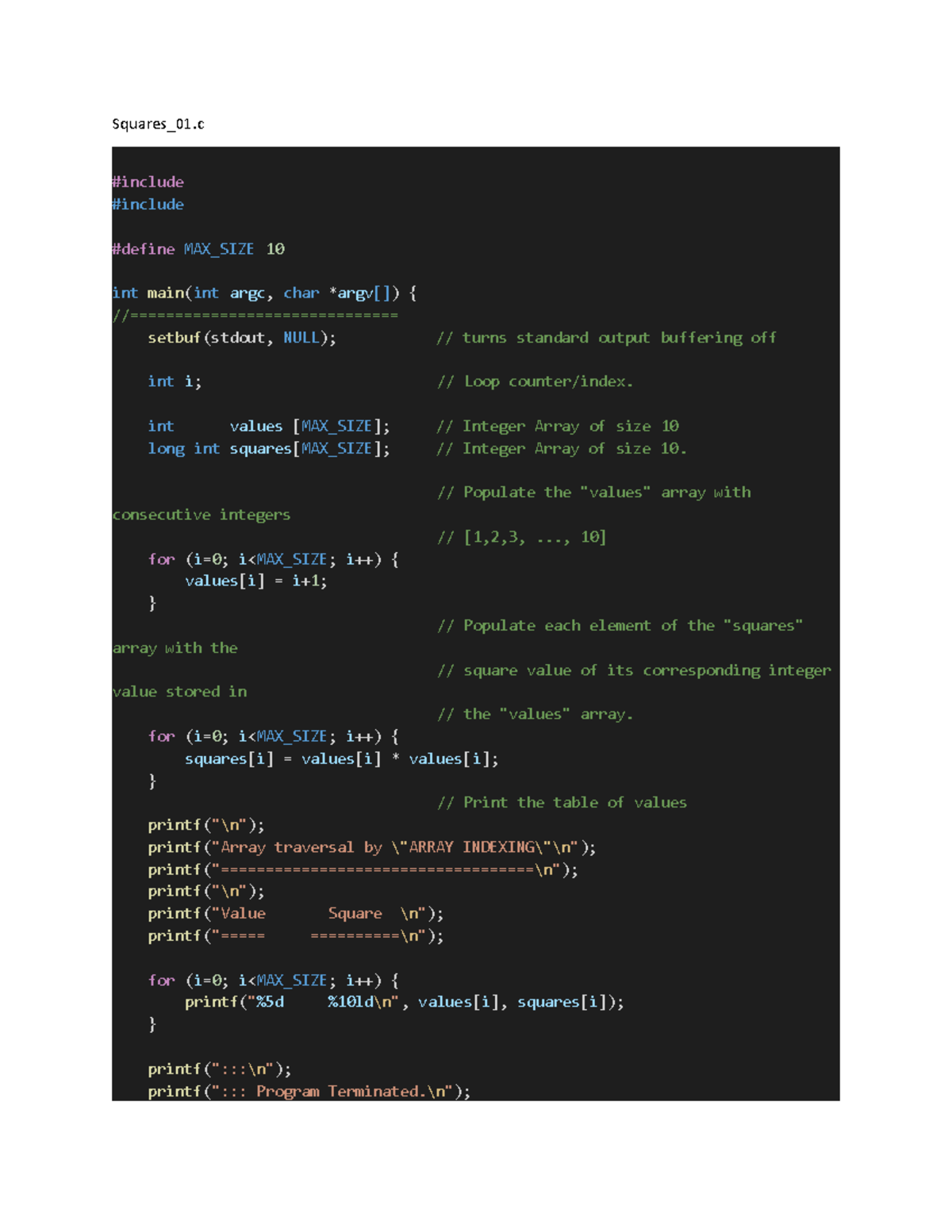 CP264 Lab 2 Squares - Squares_01 #include #include #define MAX_SIZE 10 int main(int argc, char ...
