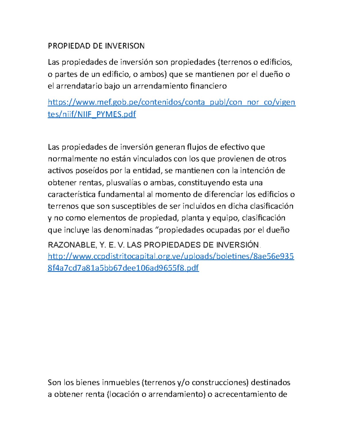 Propiedad DE Inverison - PROPIEDAD DE INVERISON Las propiedades de ...