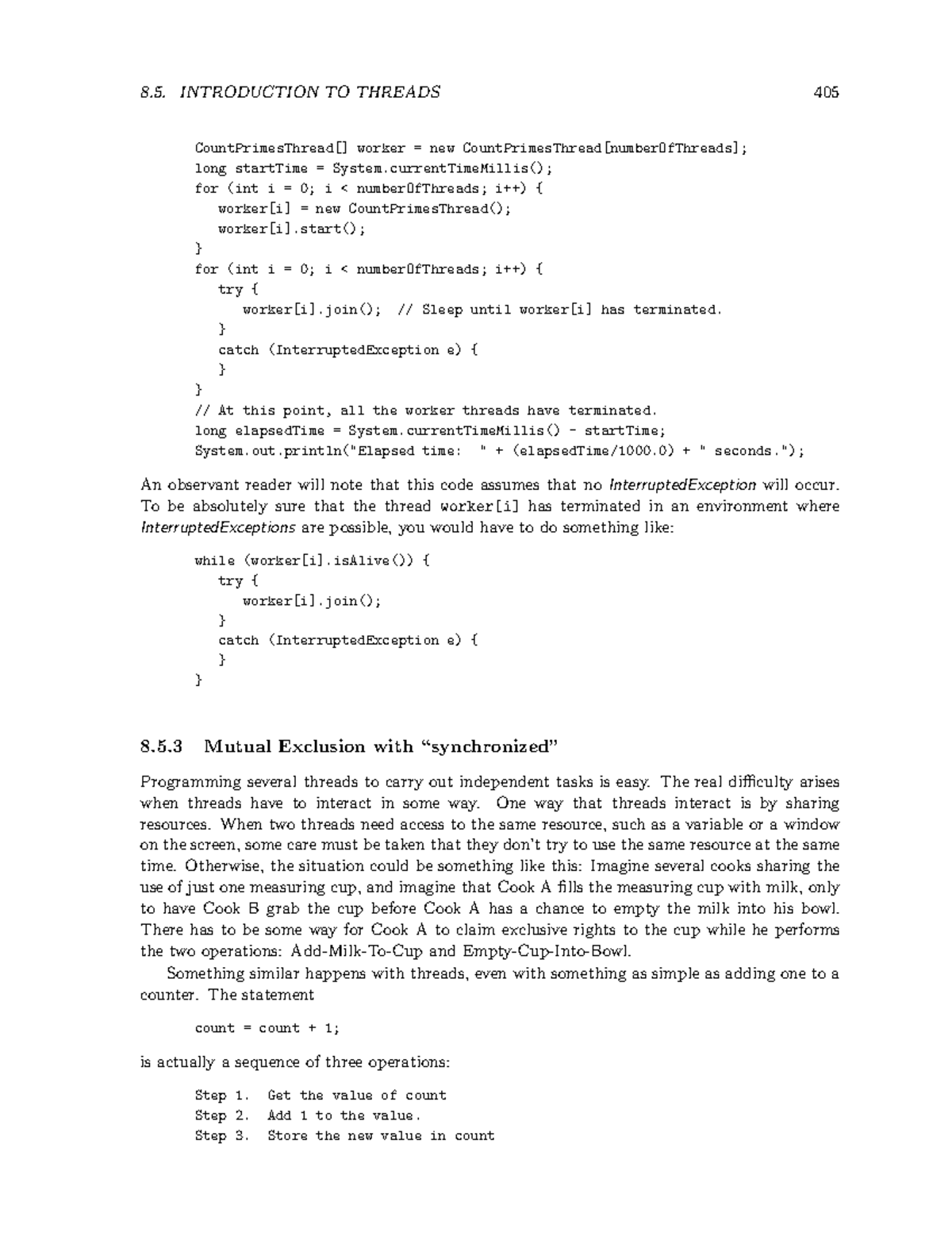 Introduction TO Threads - 8. INTRODUCTION TO THREADS 405 ...
