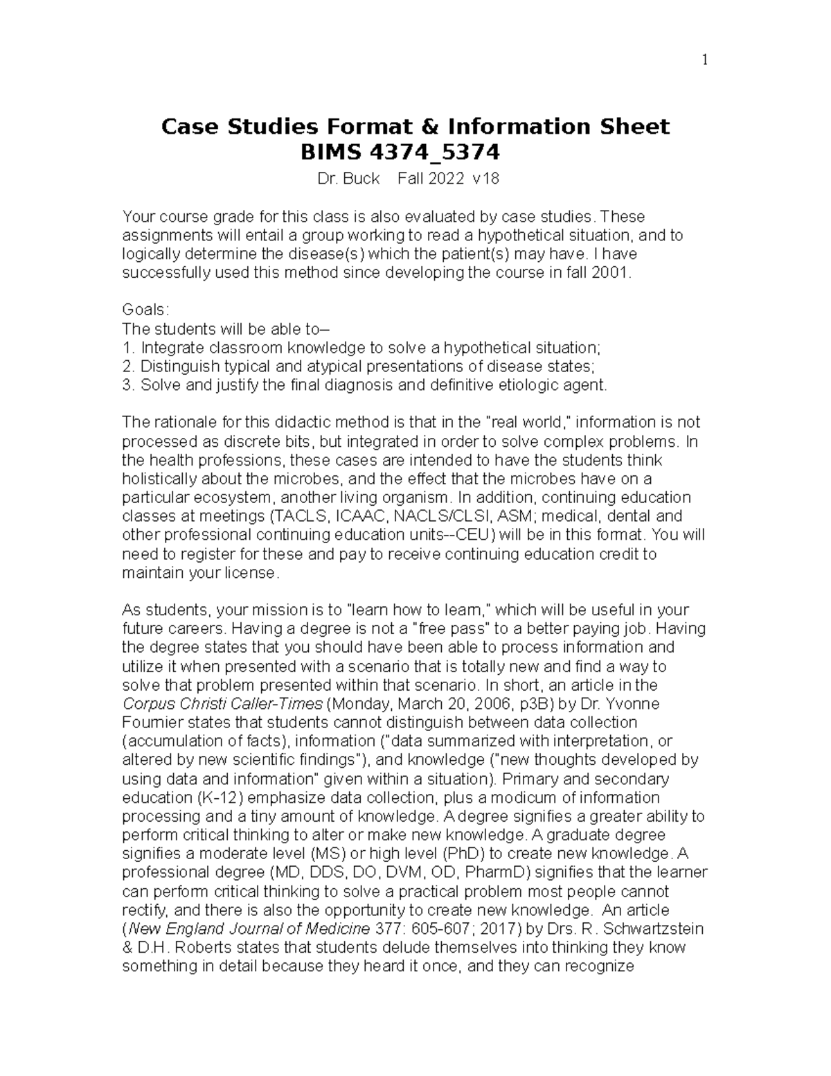 V18 FA22 Case Studies Information Sheet 082022 - Case Studies Format ...