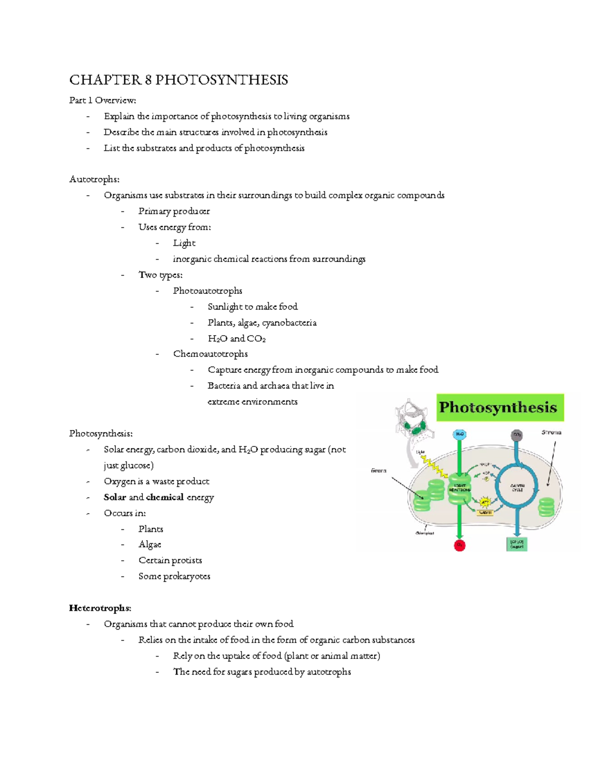 Chapters 8, 14, 15, 16 - Lecture notes 8,14-16 - CHAPTER 8 ...