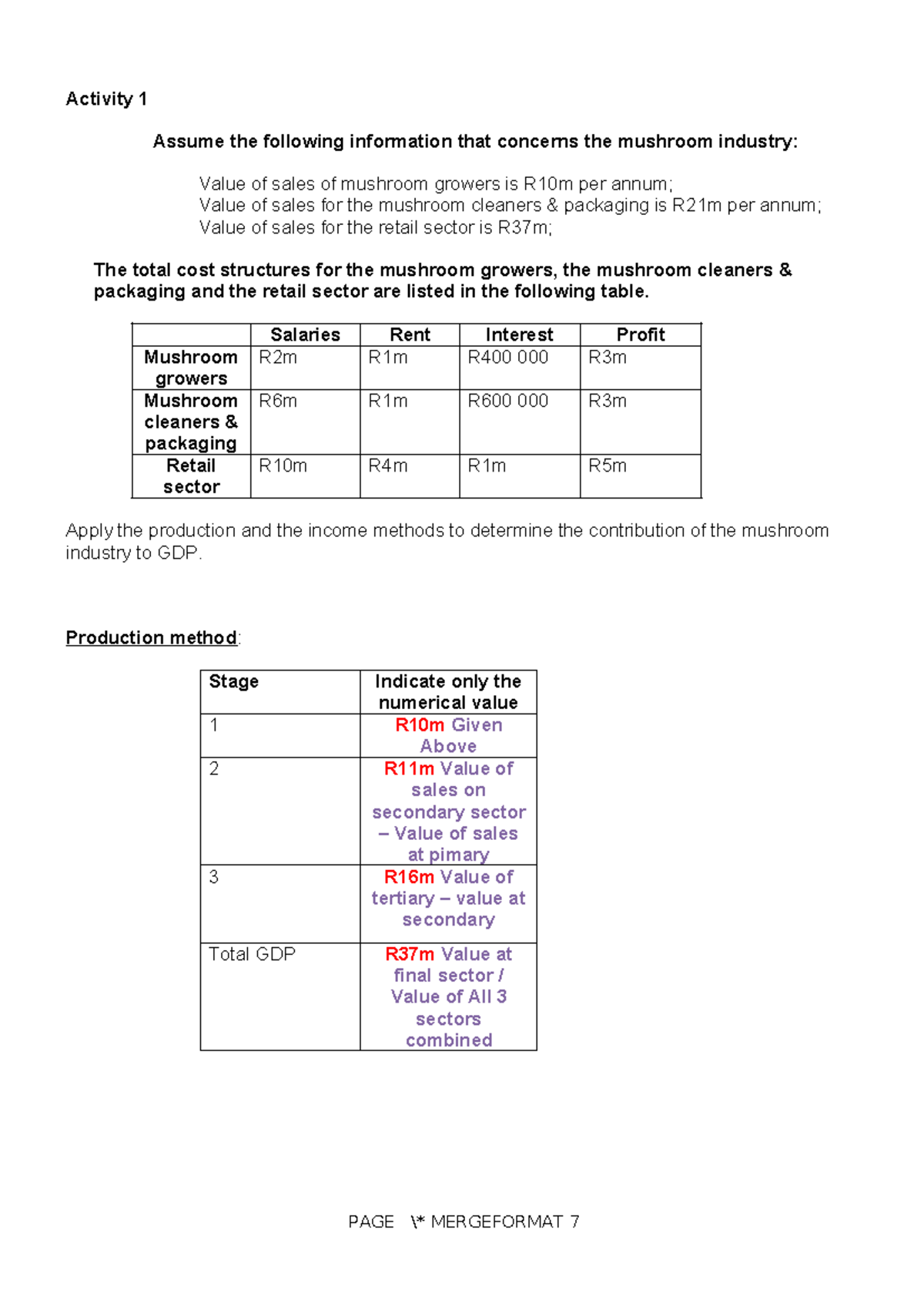 Tutorial - 2 August 2024 Memo - Activity 1 Assume the following information that concerns the ...