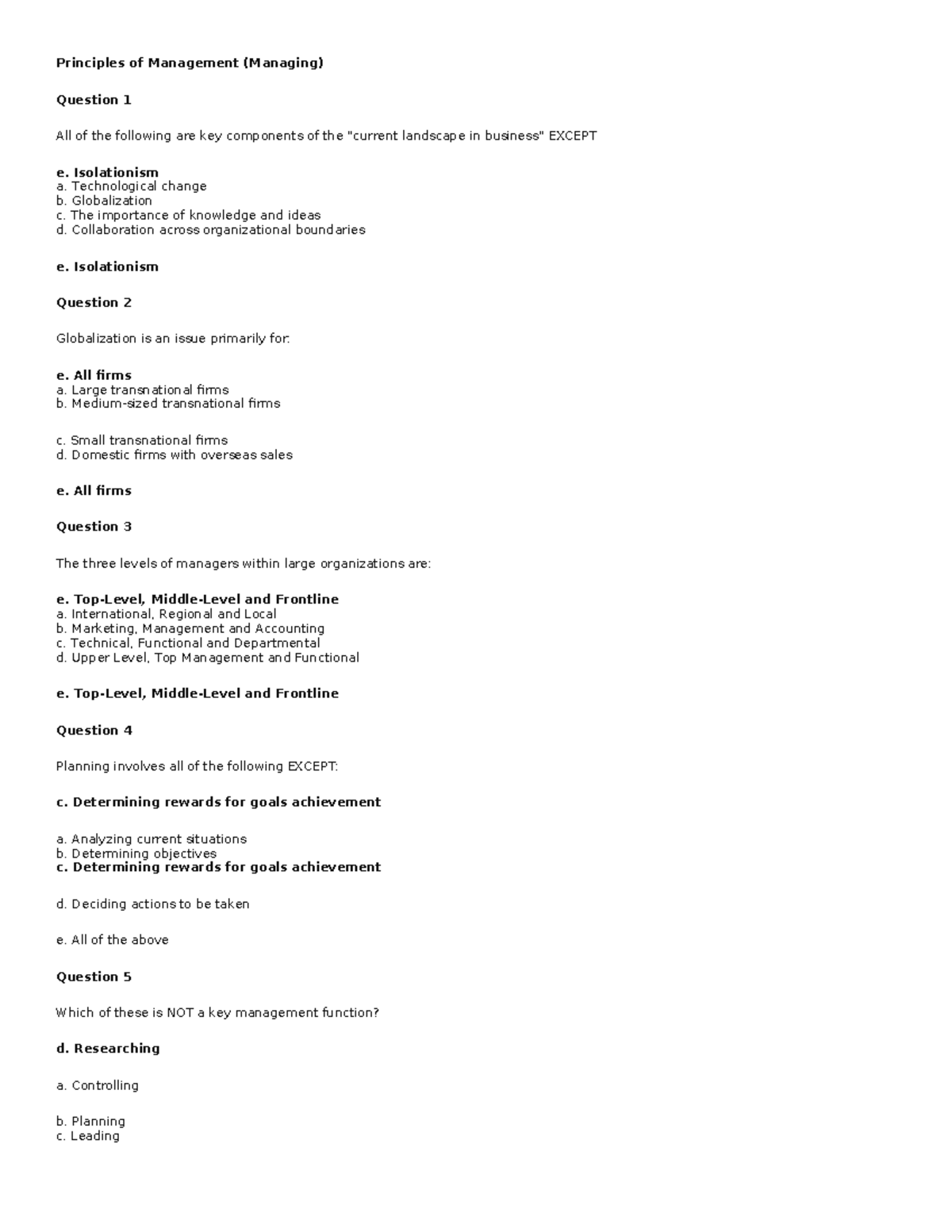 Principles of Manangement (Managing) - Principles of Management ...