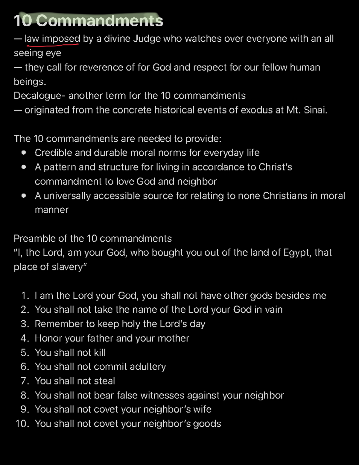 10 Commandments - Grade: 95 - 1. 2. 3. 4. 5. 6. 7. 8. 9. 10. 10 ...