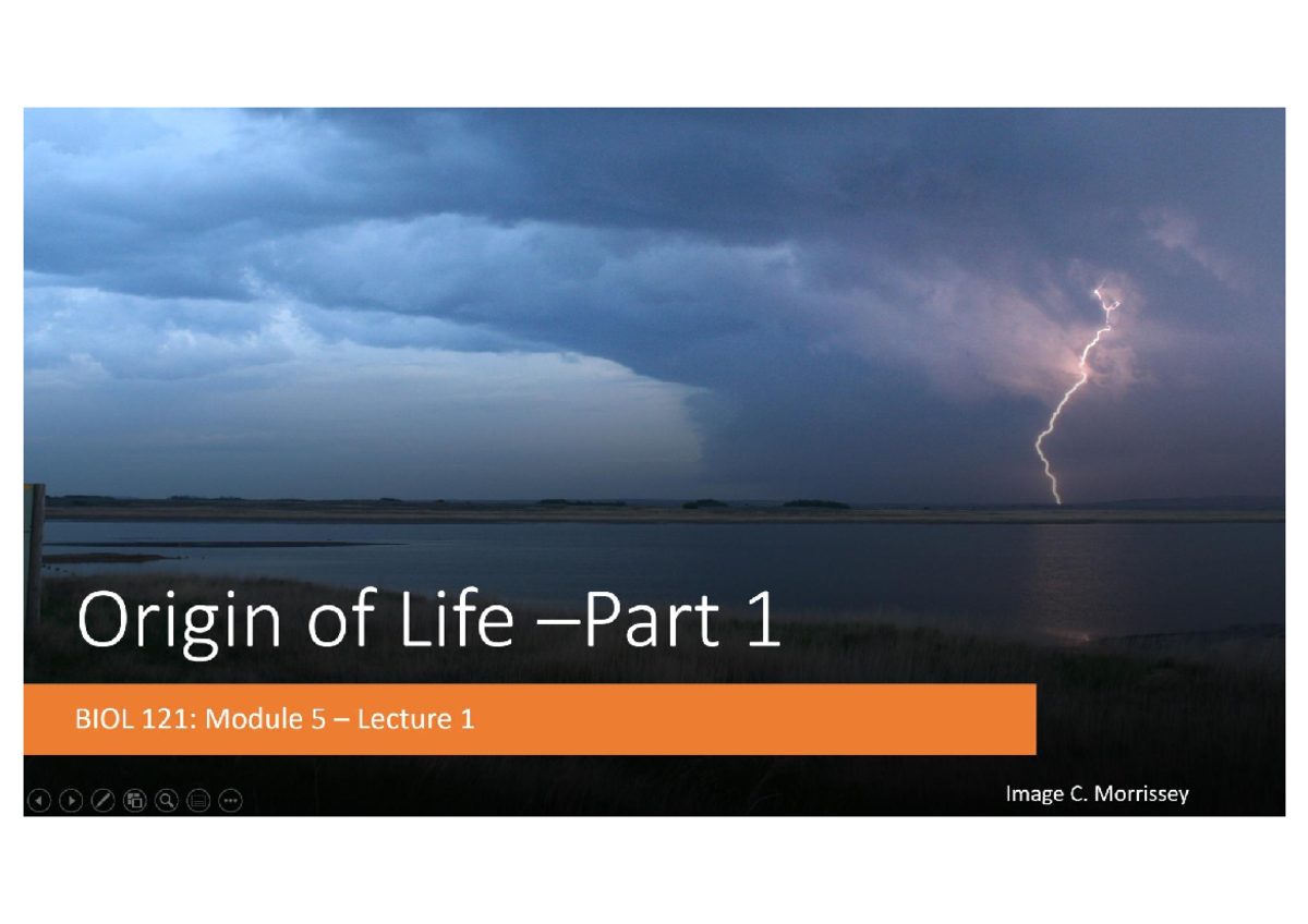 Lecture 5.1 History of the Earth and Origin of Life P1 - Biol 121 - Studocu