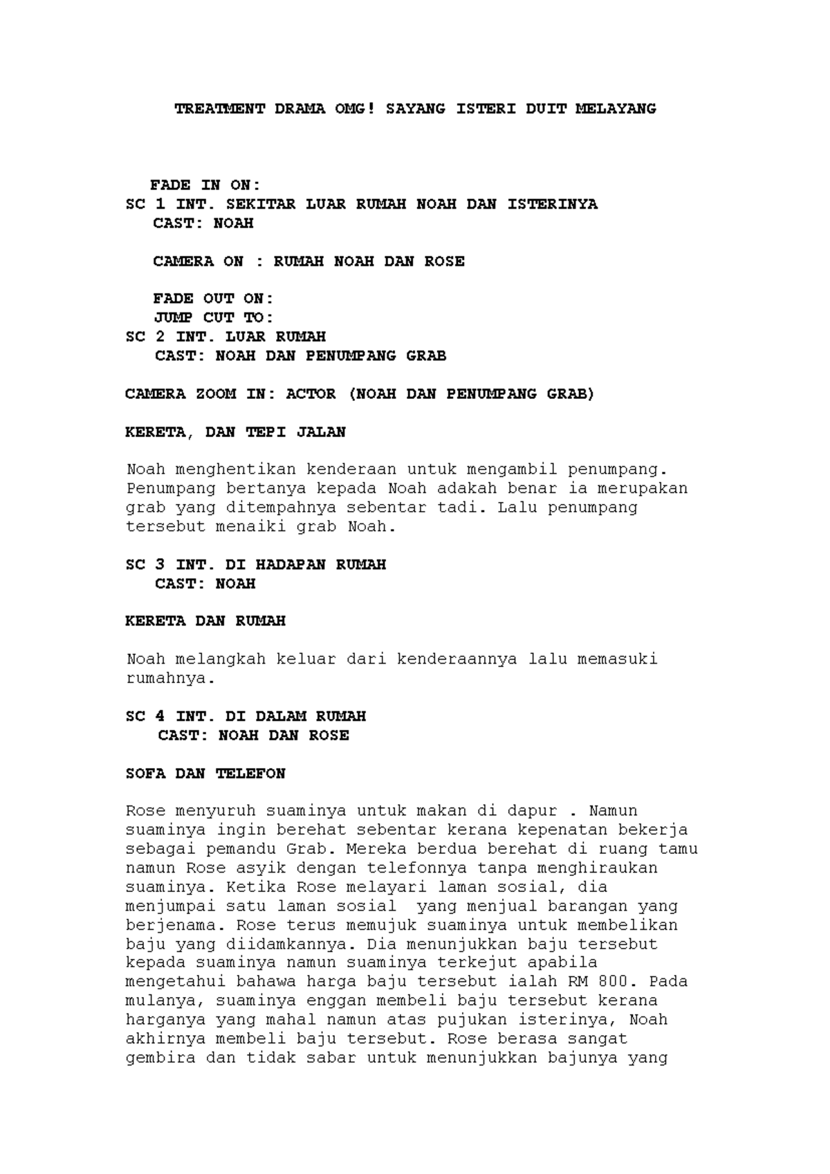 Treatment Drama - TREATMENT DRAMA OMG! SAYANG ISTERI DUIT MELAYANG FADE ...