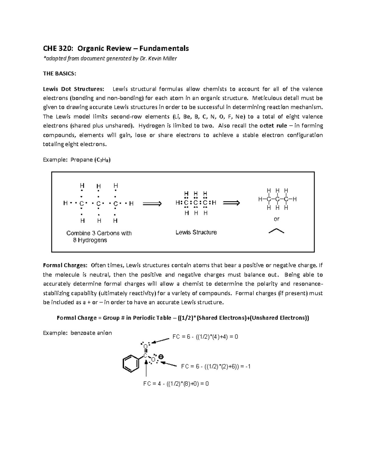 Organic Review pdf - CHE 320: Organic Review – Fundamentals *adapted ...