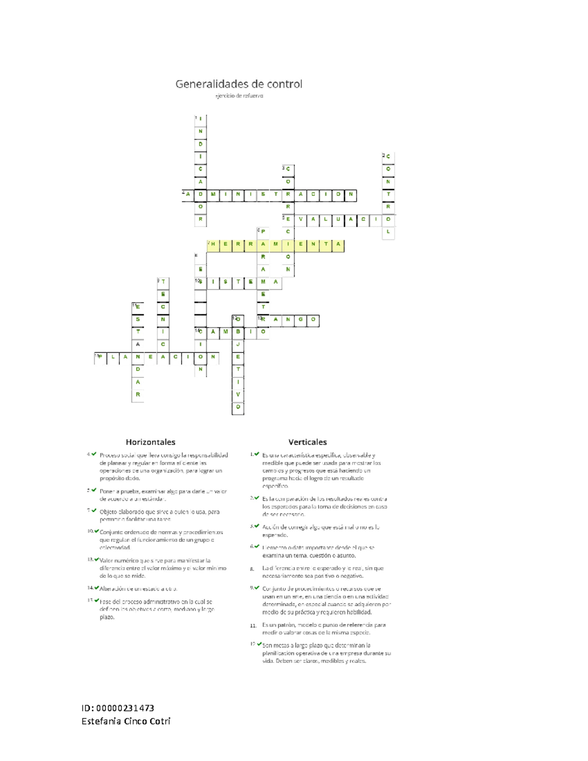 A7 - claves de control - Contabilidad financiera - Studocu