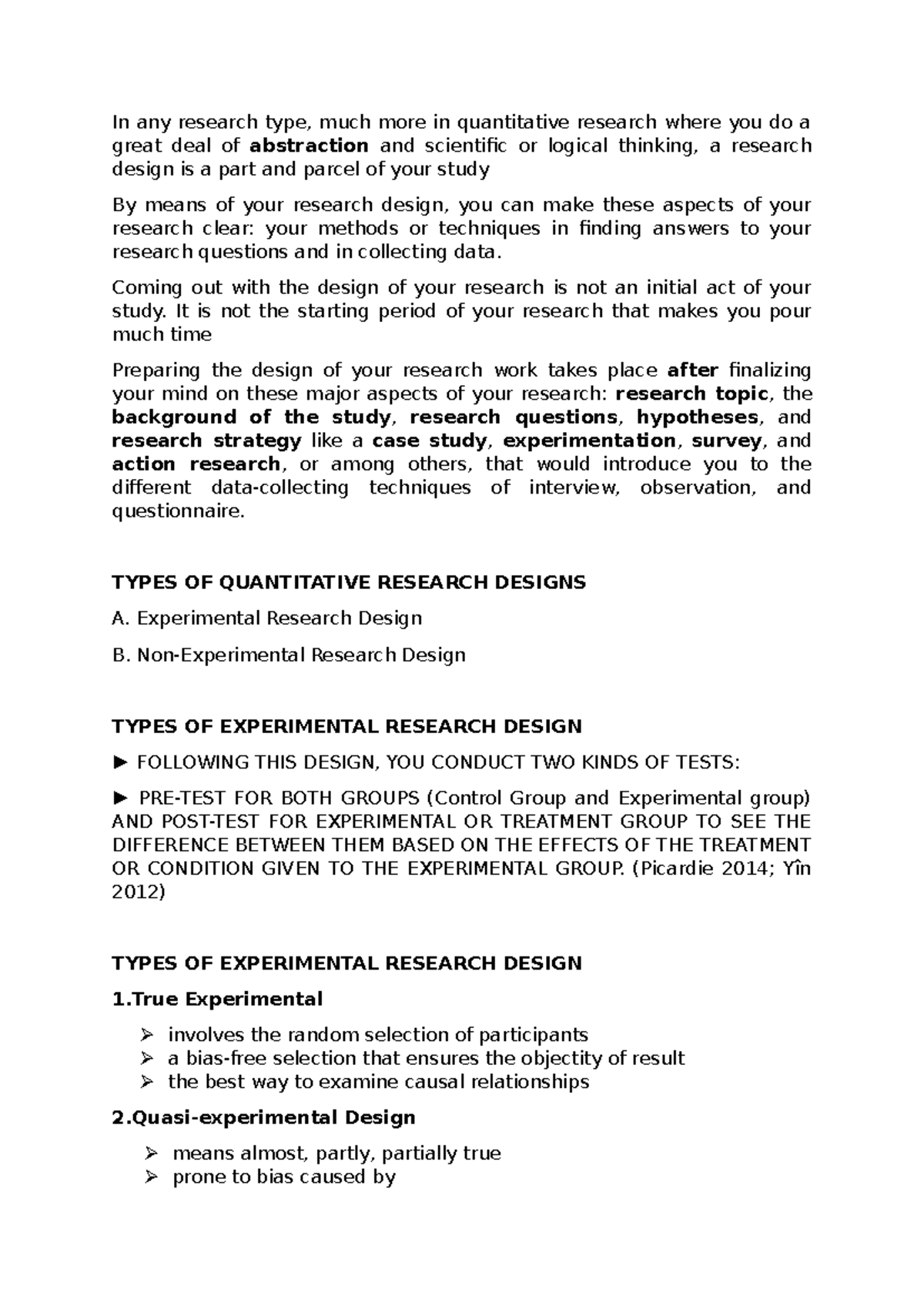 Notes-Pr.2 - In any research type, much more in quantitative research ...