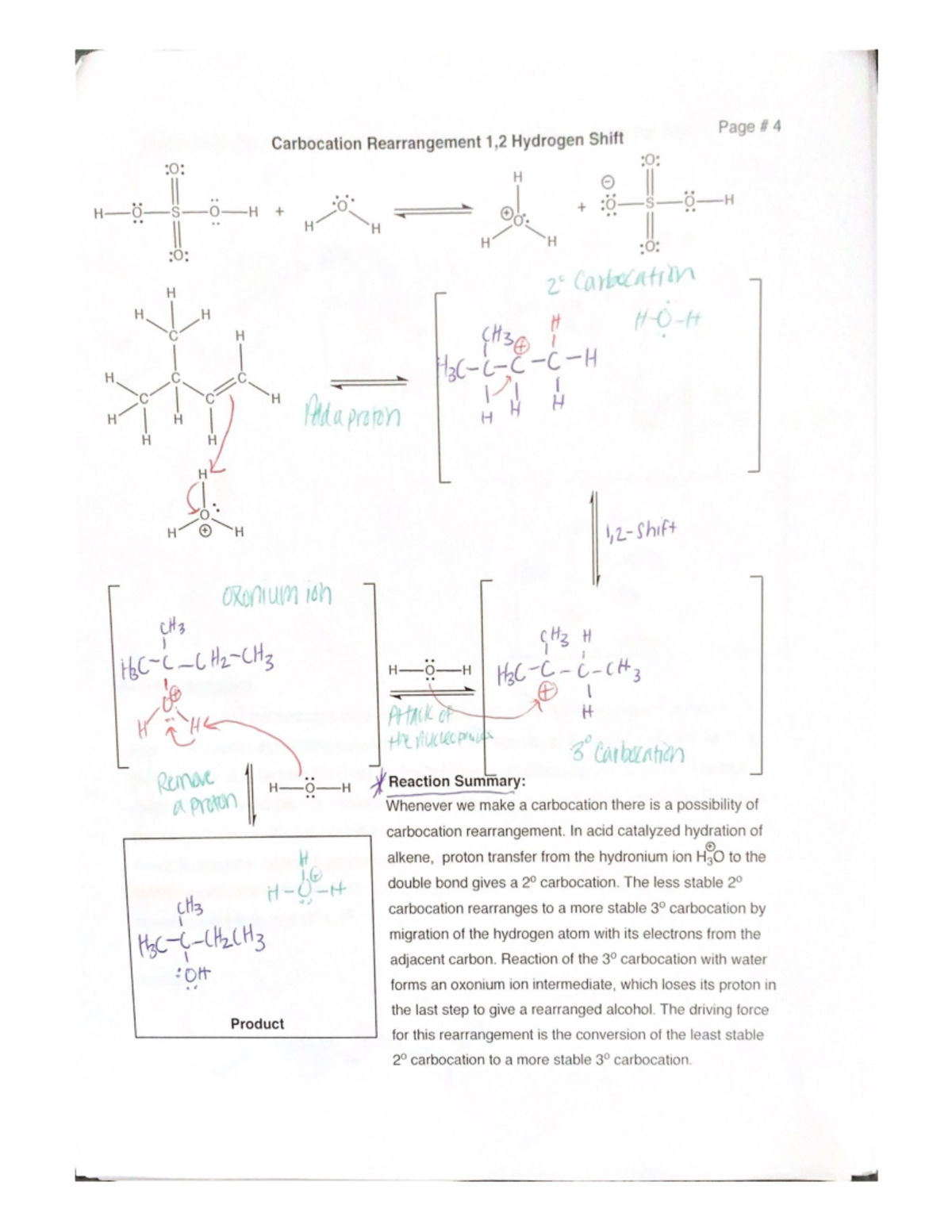 Carbocation Rearrangement 1,2 Hyrogen Shift - Page 4 Carbocation ...