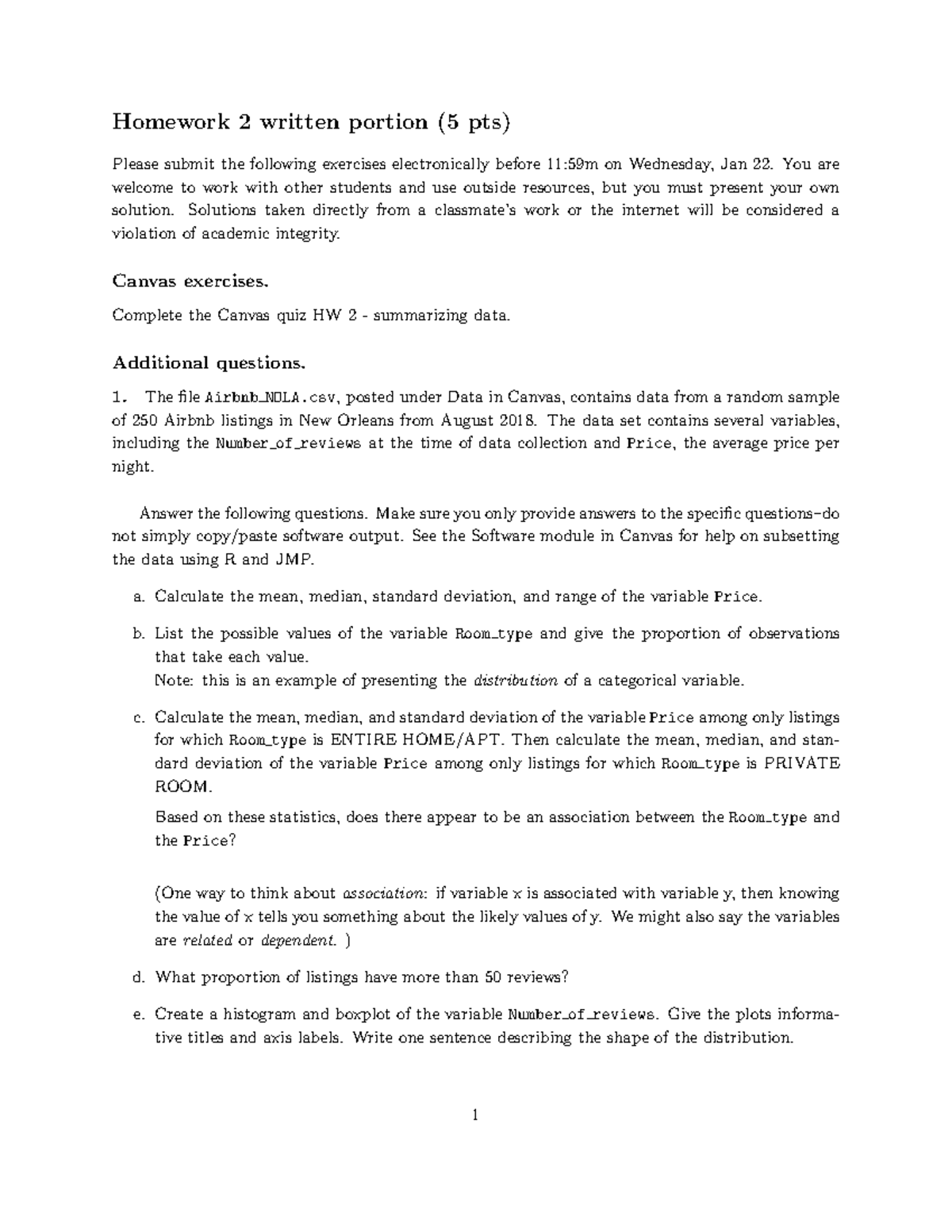 Homework Assignment - Homework 2 written portion (5 pts) Please submit ...