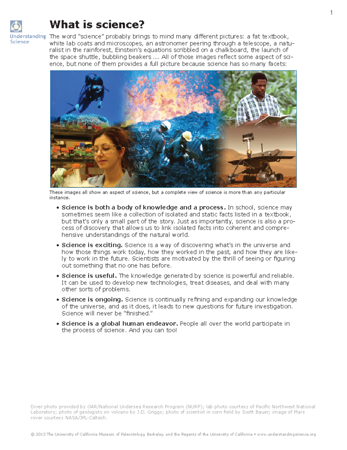 Science in the Modern World II - What is science? The word “science ...