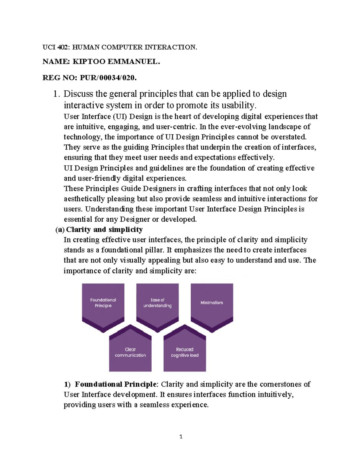 UCI 402 CAT - UCI 402: HUMAN COMPUTER INTERACTION. NAME: KIPTOO ...