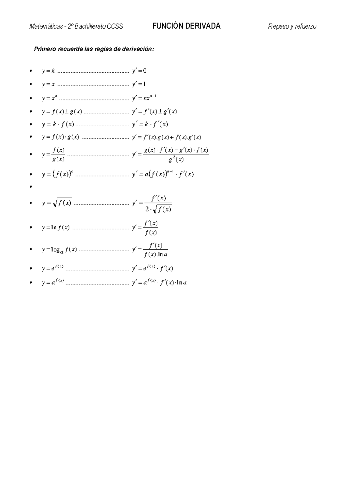 Ej-derivadas-sol - matematica - - Studocu
