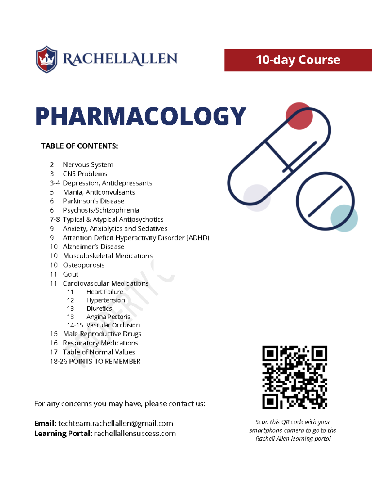 1 Pharmacology WITH LAB Values 2023 - PHARMACOLOGY 10-day Course ...