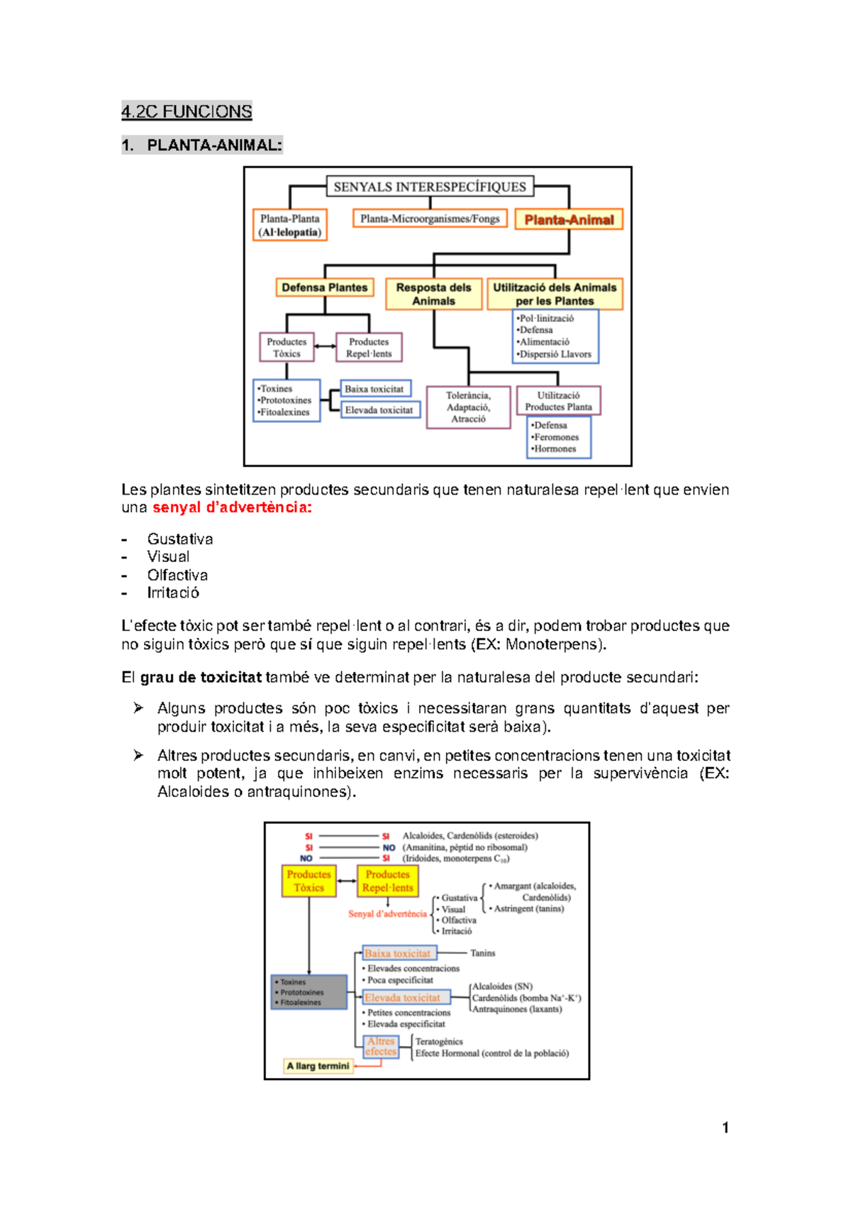TEMA 4.2 C - Apunts tema 4.2c - 1 4 FUNCIONS 1. PLANTA-ANIMAL: Les ...