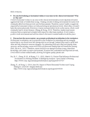 Week 2 CS Template N440 - case study - November 13, 2022 NURS 440 Week ...