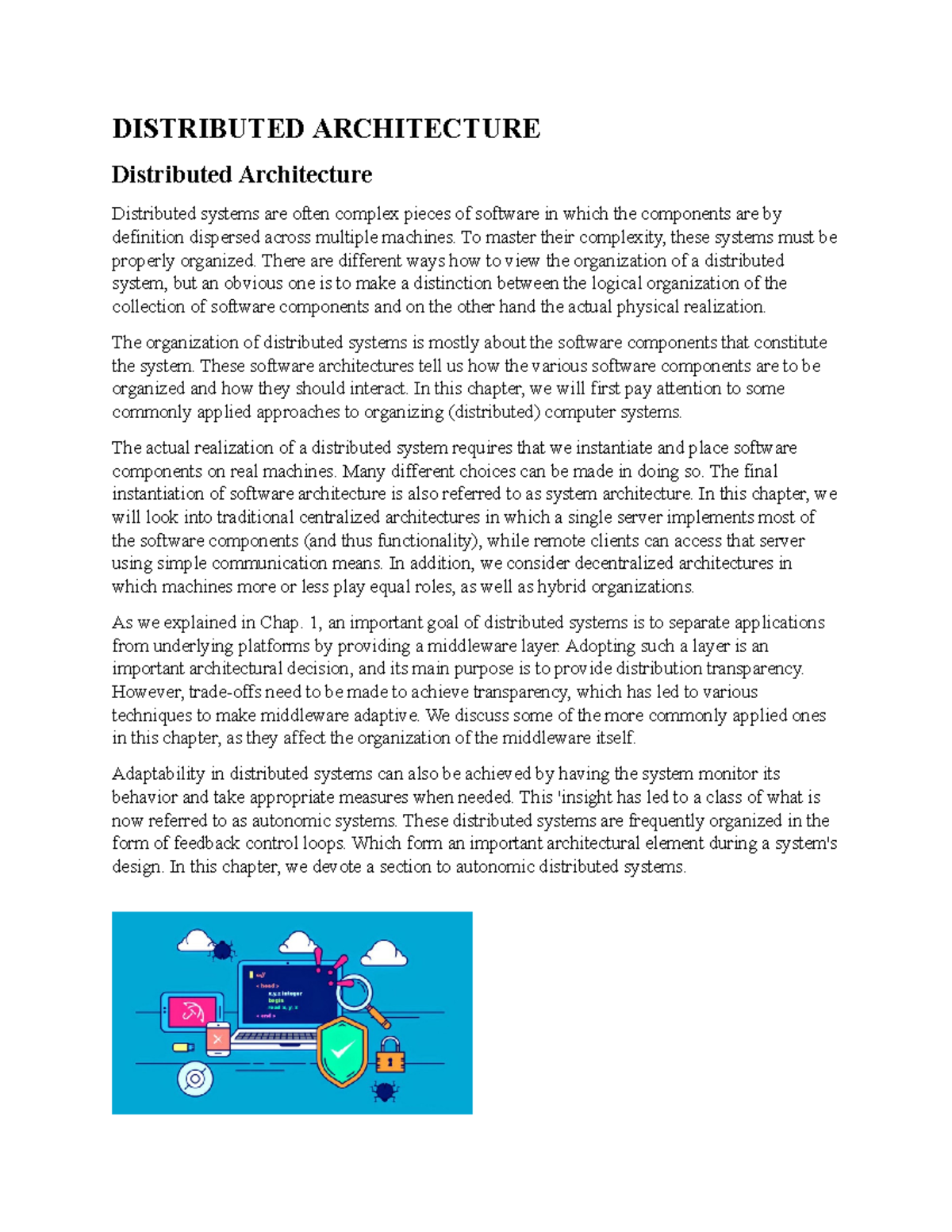 2. Distributed Computing Architecture - DISTRIBUTED ARCHITECTURE Distributed Architecture - Studocu