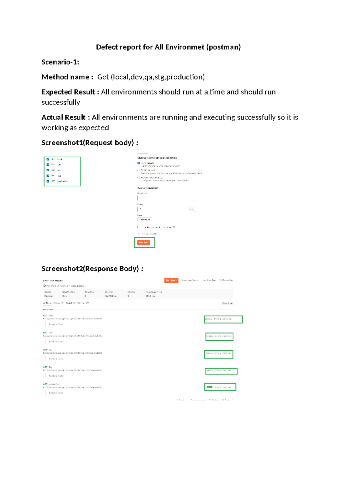 Defect report for All Environmet - Block chain Technologies - Studocu