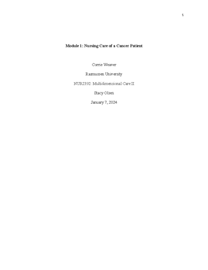 odule 6Care Map 111223 - Module 0 6 Assignment – Designing a Care Map ...