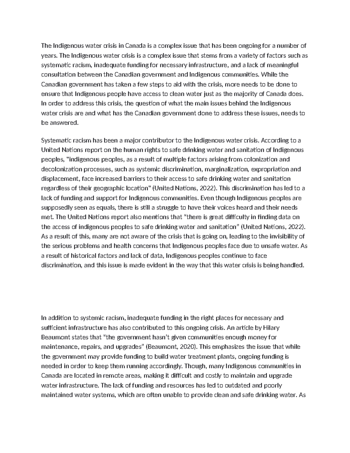 The Indigenous water crisis in Canada is a complex issue that has been ...