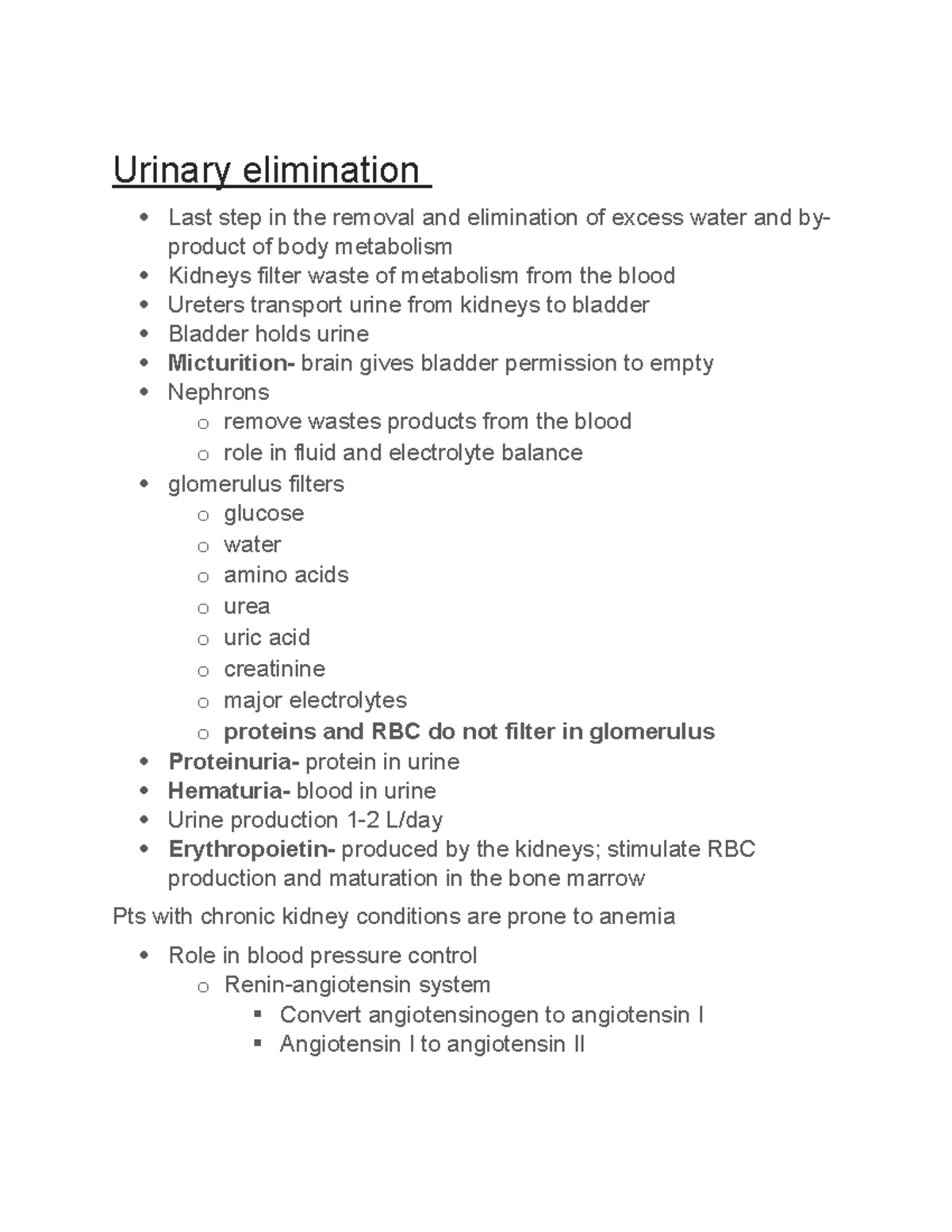 Elimination - Lecture and book notes for the Fundamanetals of Nursing ...