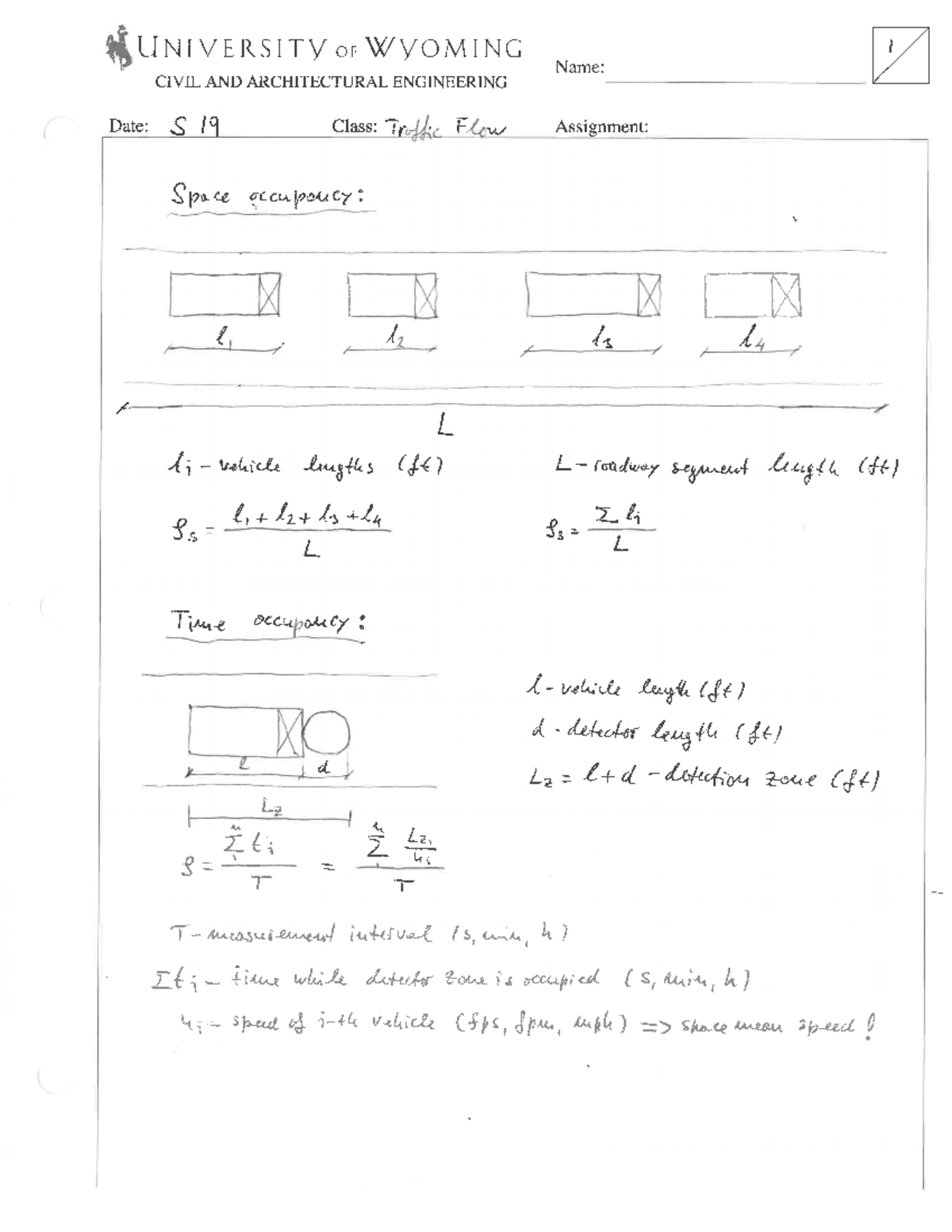 Lecture 1 Written notes and examples - Transportation engineering - Studocu
