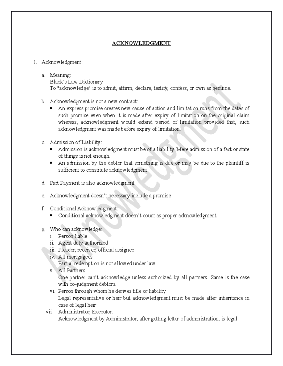 Section-19 - These notes are applicable for every legal student who is ...
