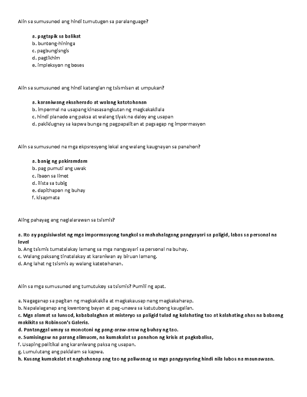 Konfili M3-M4- Reviewer - Alin sa sumusunod ang hindi tumutugon sa ...