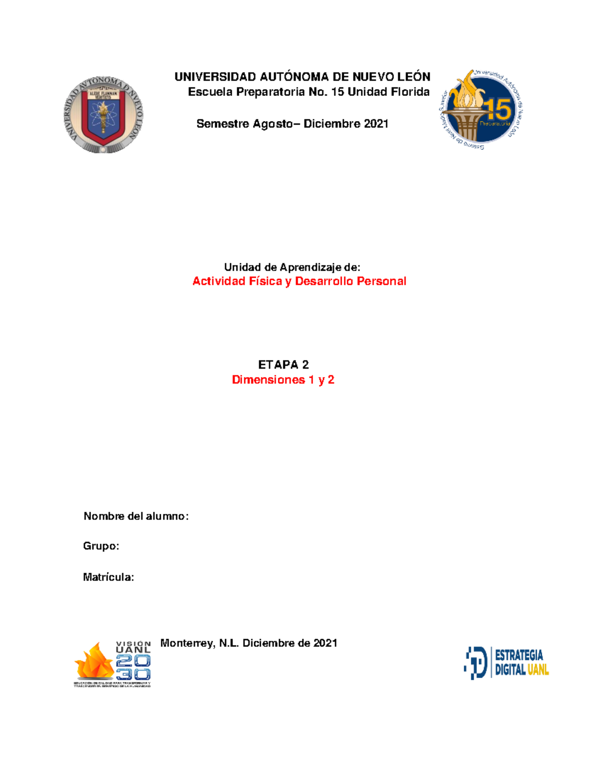 Parastudo - Actividades de requisto. No se si es etapa 1 o 2 ...