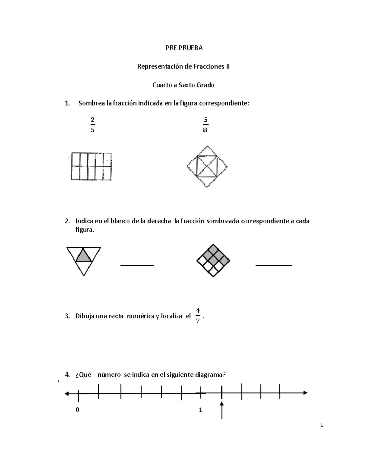 Cuadernillo Matematicas 6 Y 7 - PRE PRUEBA Representación de Fracciones ...