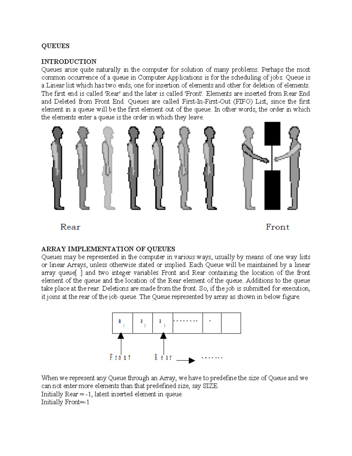 Queue Data Structure Queues Introduction Queues Arise Quite Naturally In The Computer For 
