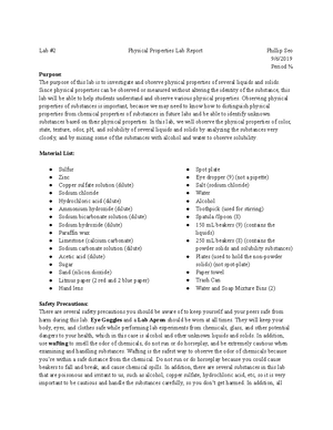 Double Replacement Reactions Lab Report - Lab #5 Double Replacement ...