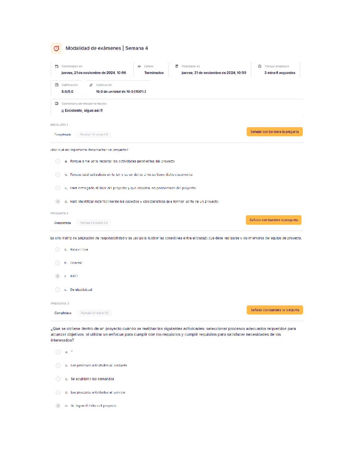 Desarrollo de proyectos - Examen Semana 4 - Modalidad de exámenes ...