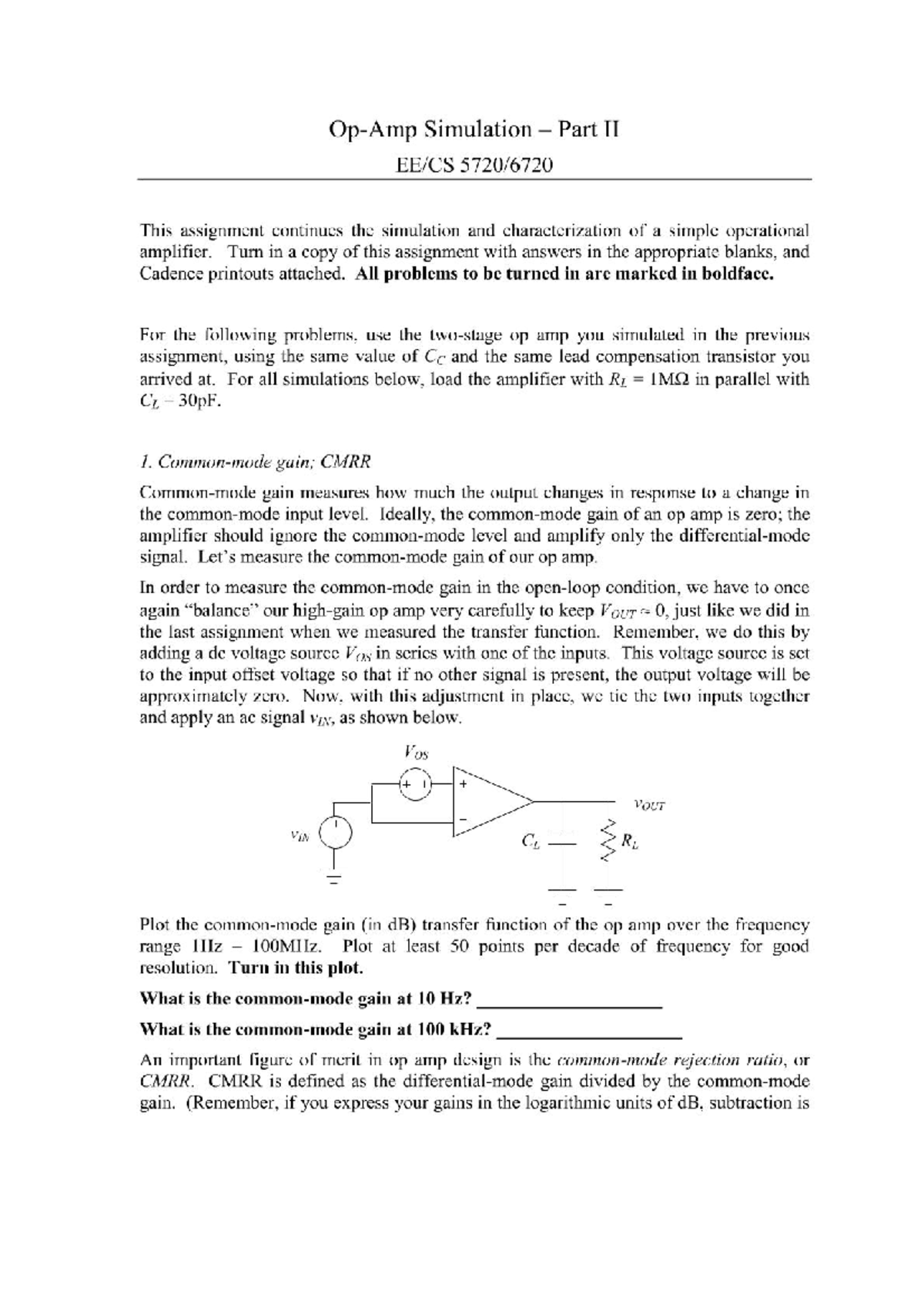 Op-Amp Simulation - Part II - Studocu