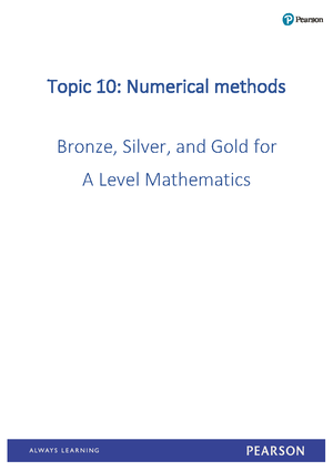 Topic 1 Algebraic Methods - Topic 1: Algebraic Methods Bronze, Silver ...
