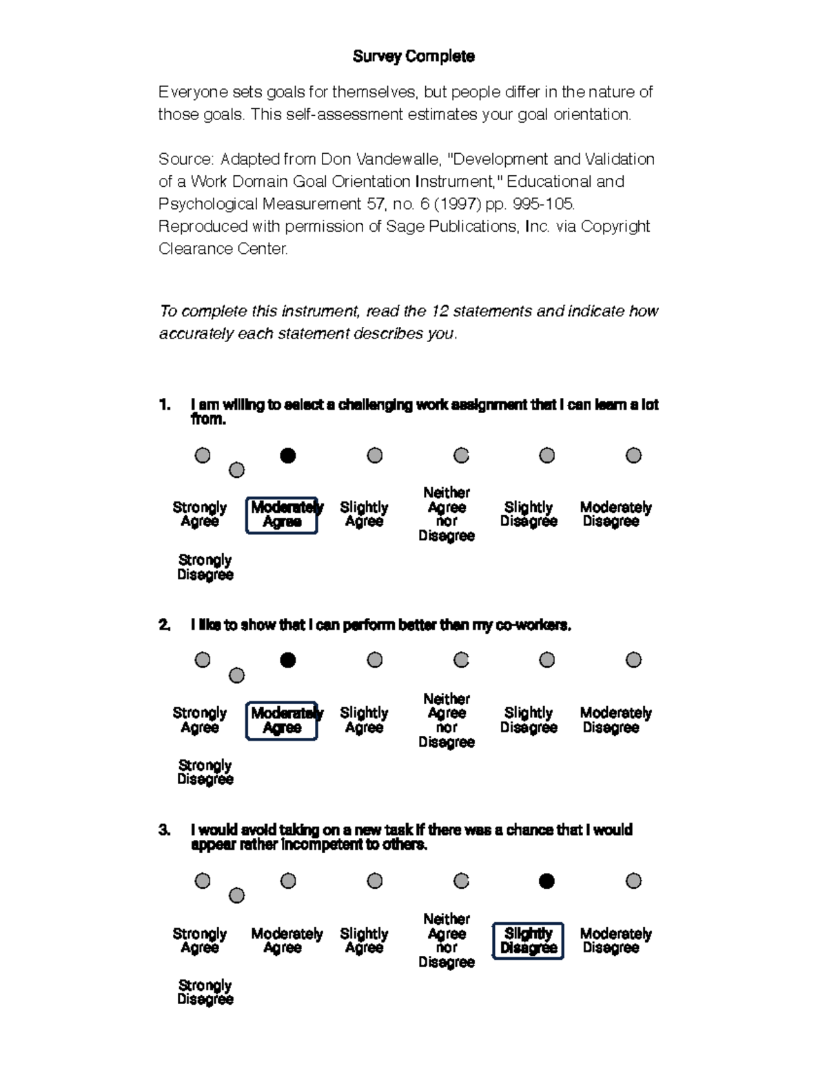 What is Your Goal Orientation - Survey Complete Everyone sets goals for ...
