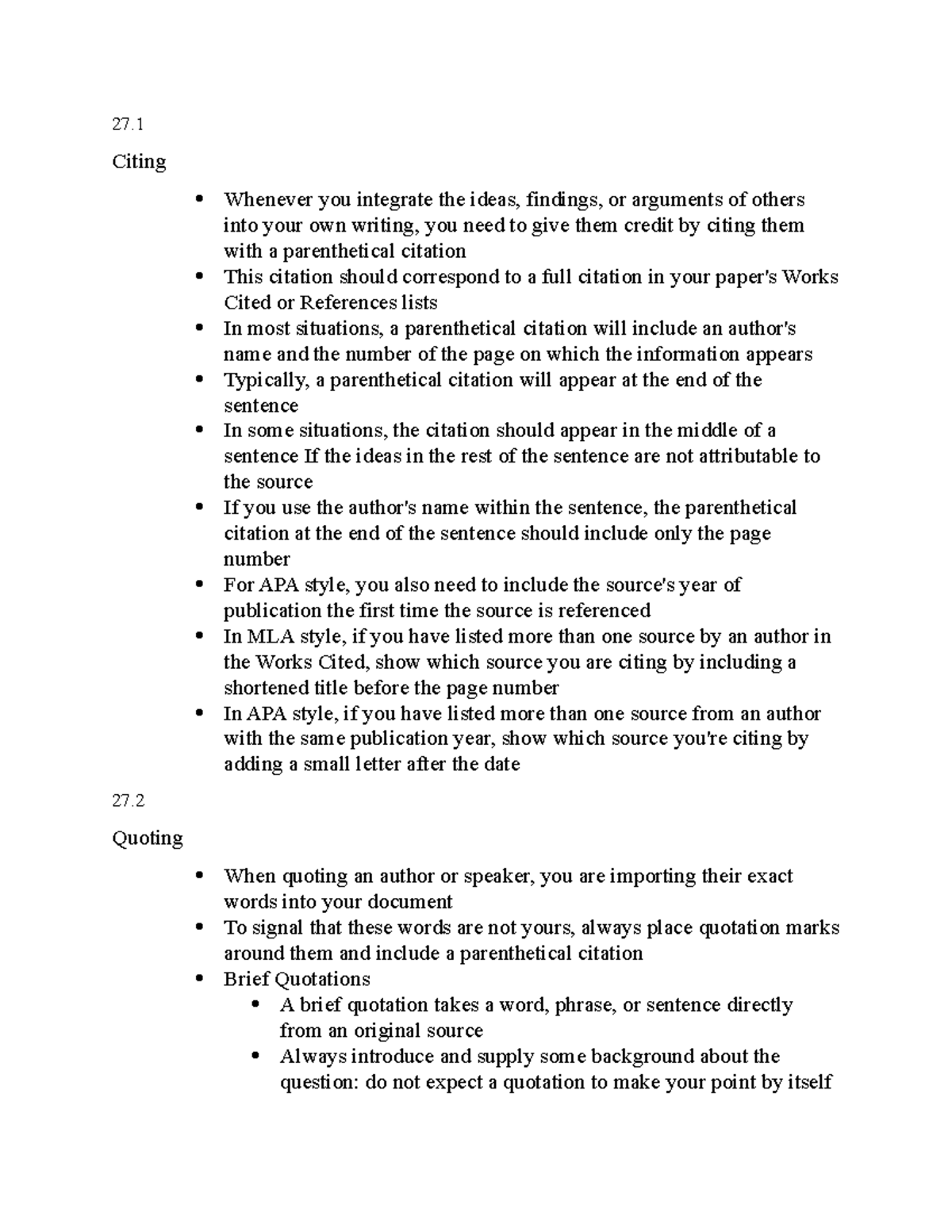 Cite, Quote, Paraphrase, Summary Source - Citing Whenever you integrate ...