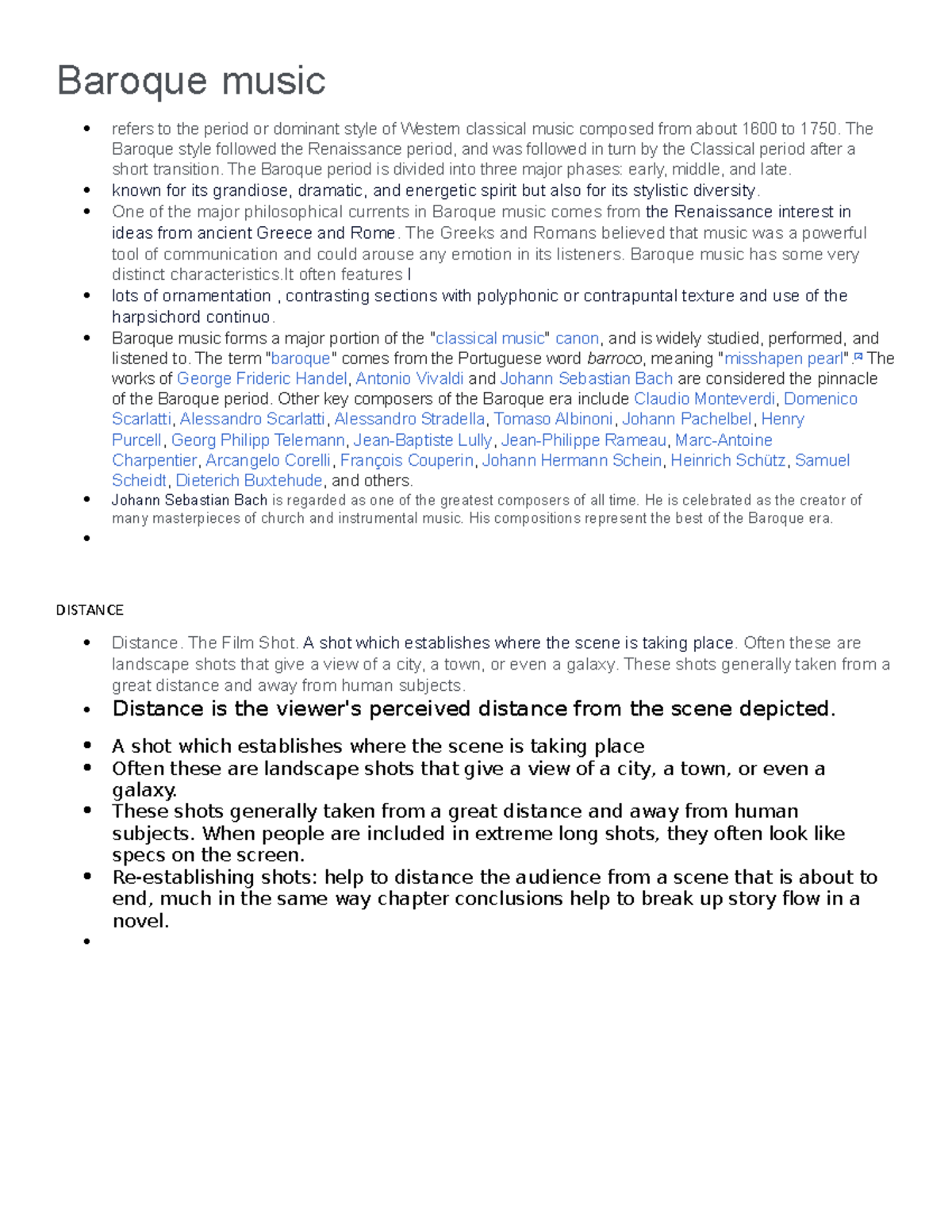 Baroque music - lesson 4 - Baroque music refers to the period or ...