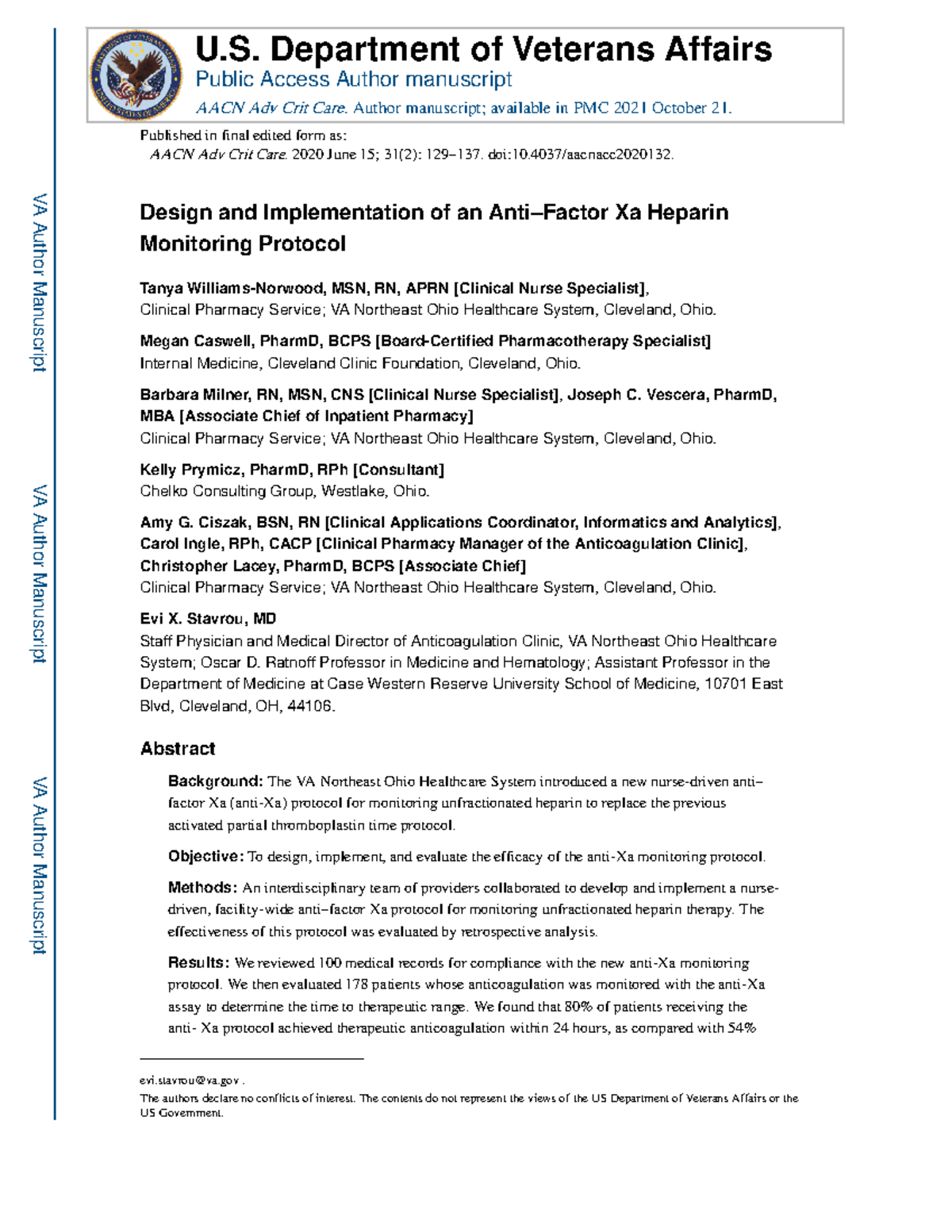 Anti–Factor Xa Heparin - Design and Implementation of an Anti–Factor Xa ...