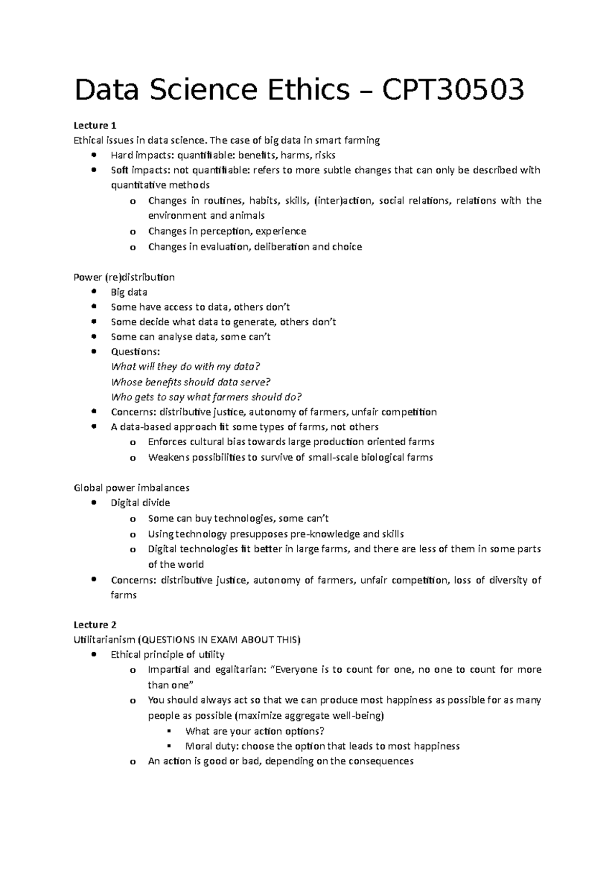 Data Science Ethics lecture notes - Data Science Ethics – CPT Lecture 1 ...