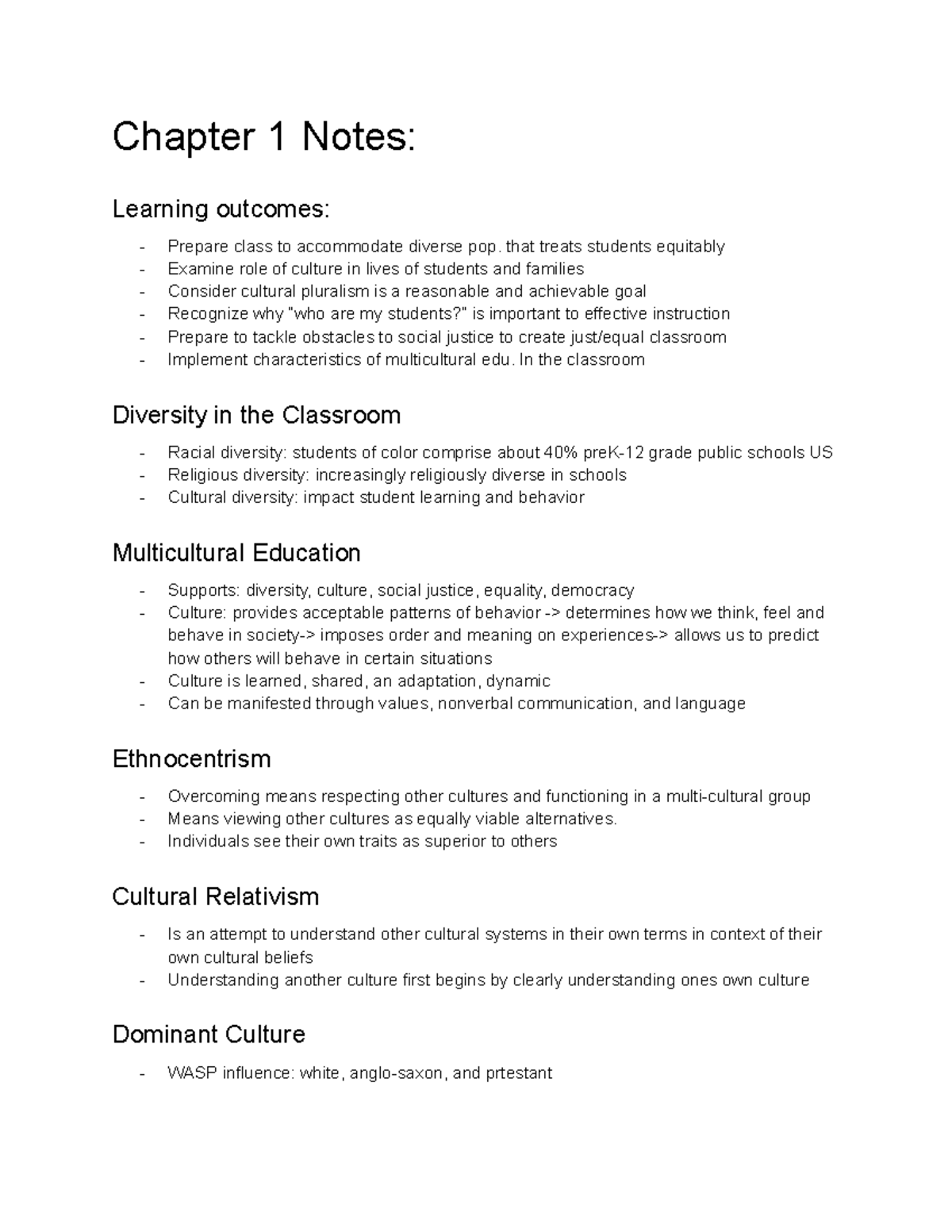 Chapter 1 Notes - Google Docs - Chapter 1 Notes: Learning outcomes ...