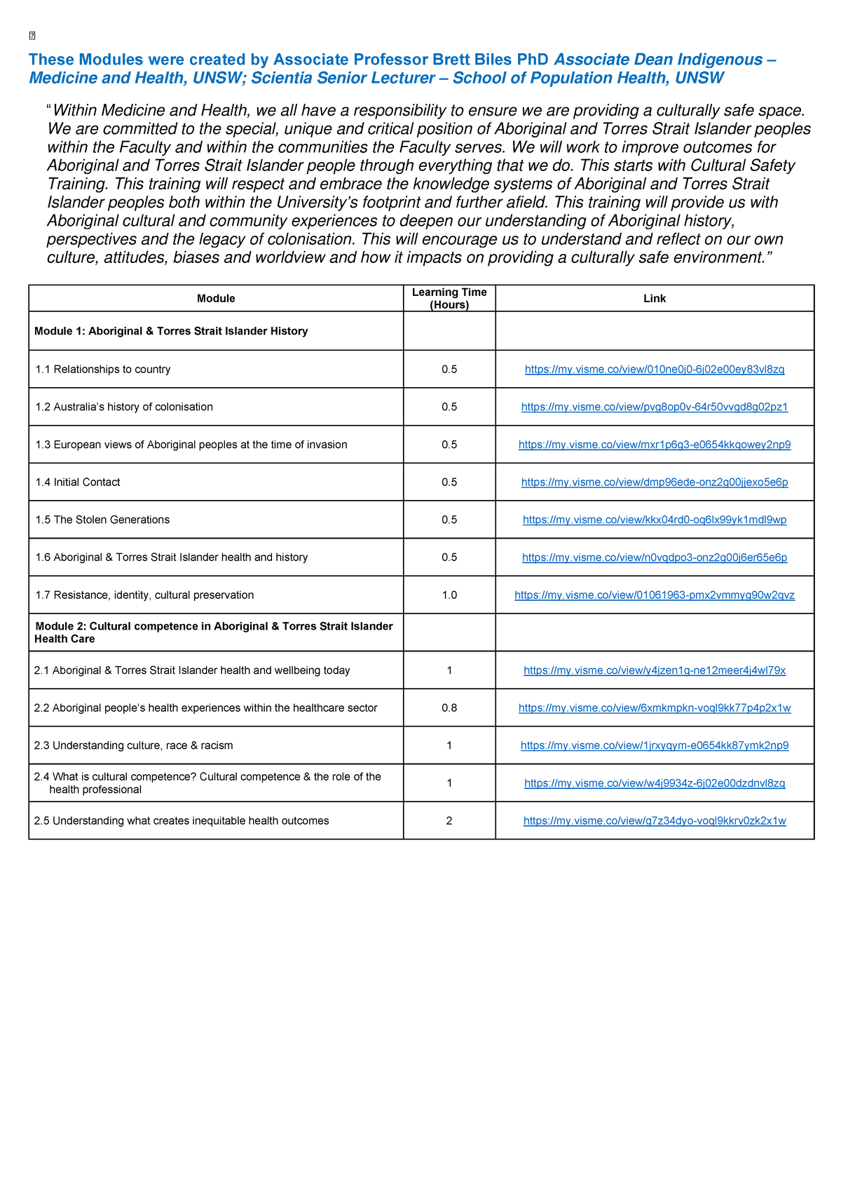 Modules 1 and 2 Brett Biles Indigenous Content - These Modules were ...