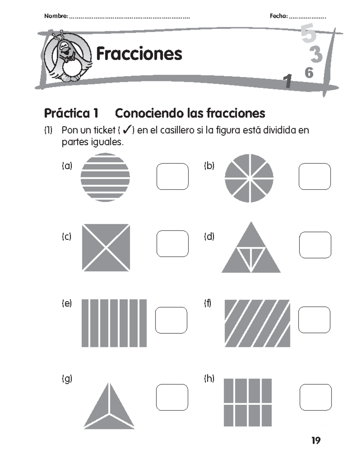 Bolatorio DE Fracciones - 3 6 1 5 Fracciones Práctica 1 Conociendo las ...