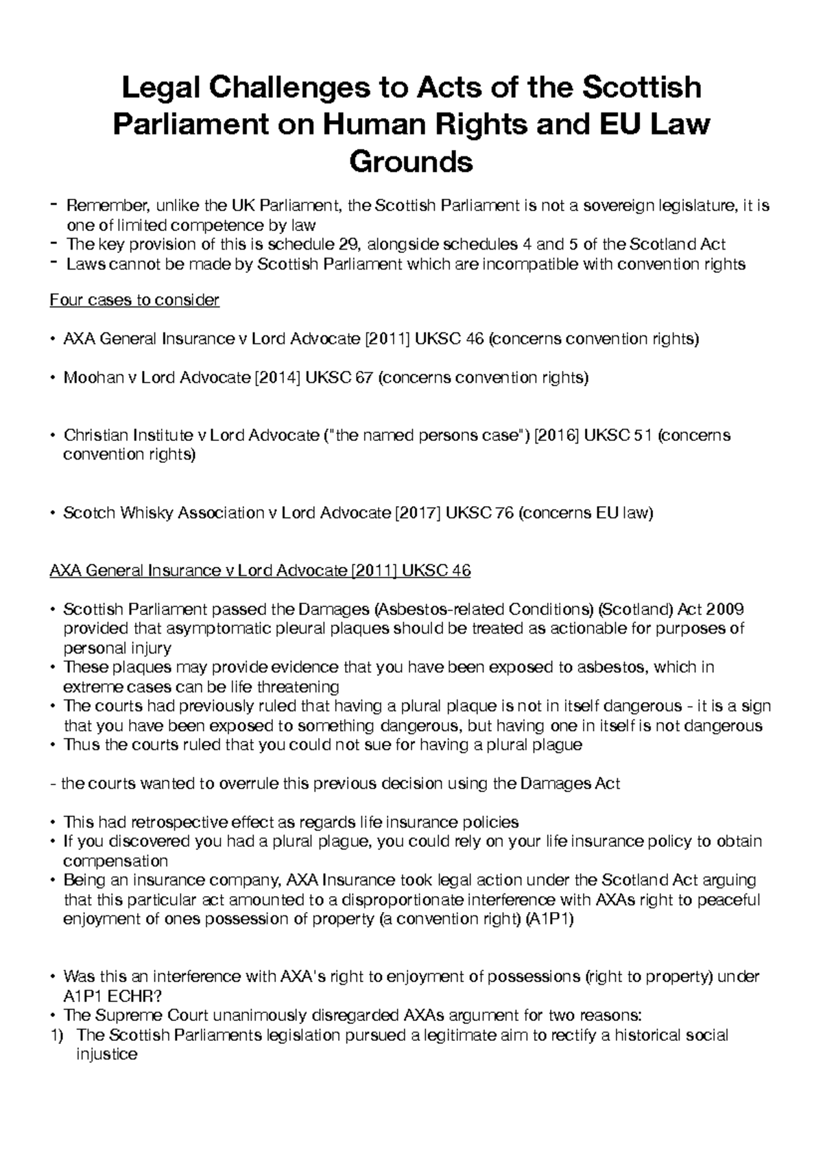 Constitutional Law - Lecture Eighteen - Legal Challenges to Acts of the ...