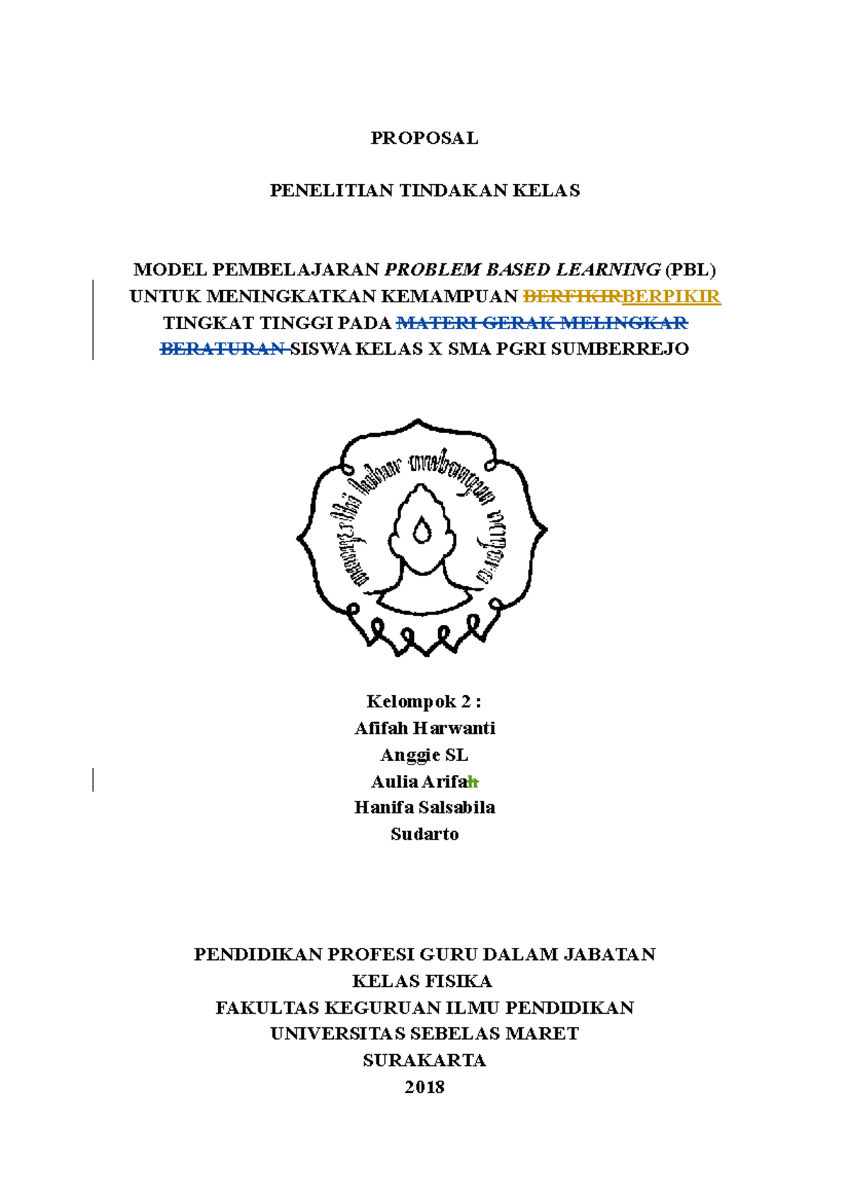 1 Review Proposal PTK - something that can help you, - PROPOSAL ...