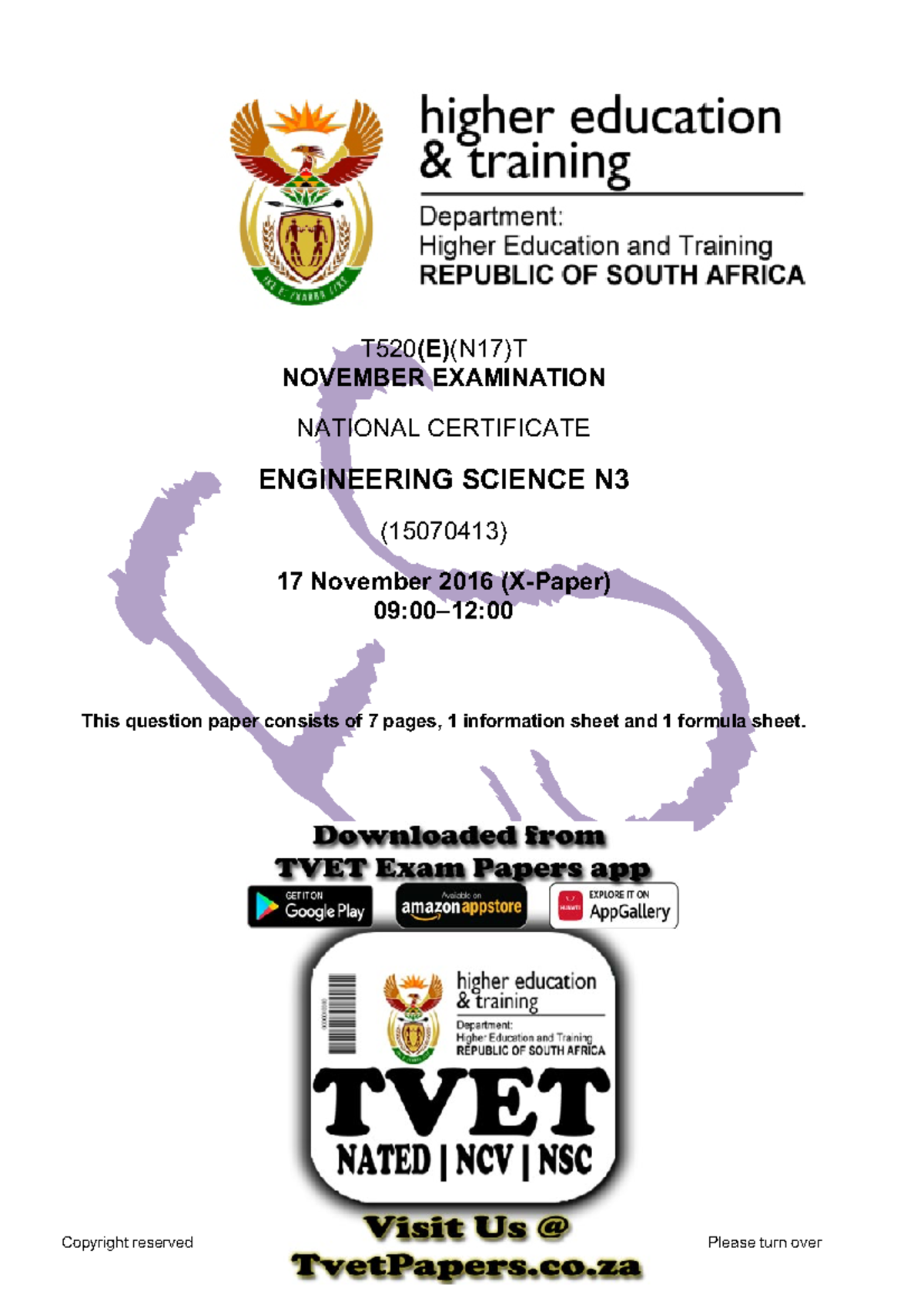 2016 n3 engineering science november 2016 - T520(E)(N17)T NOVEMBER ...