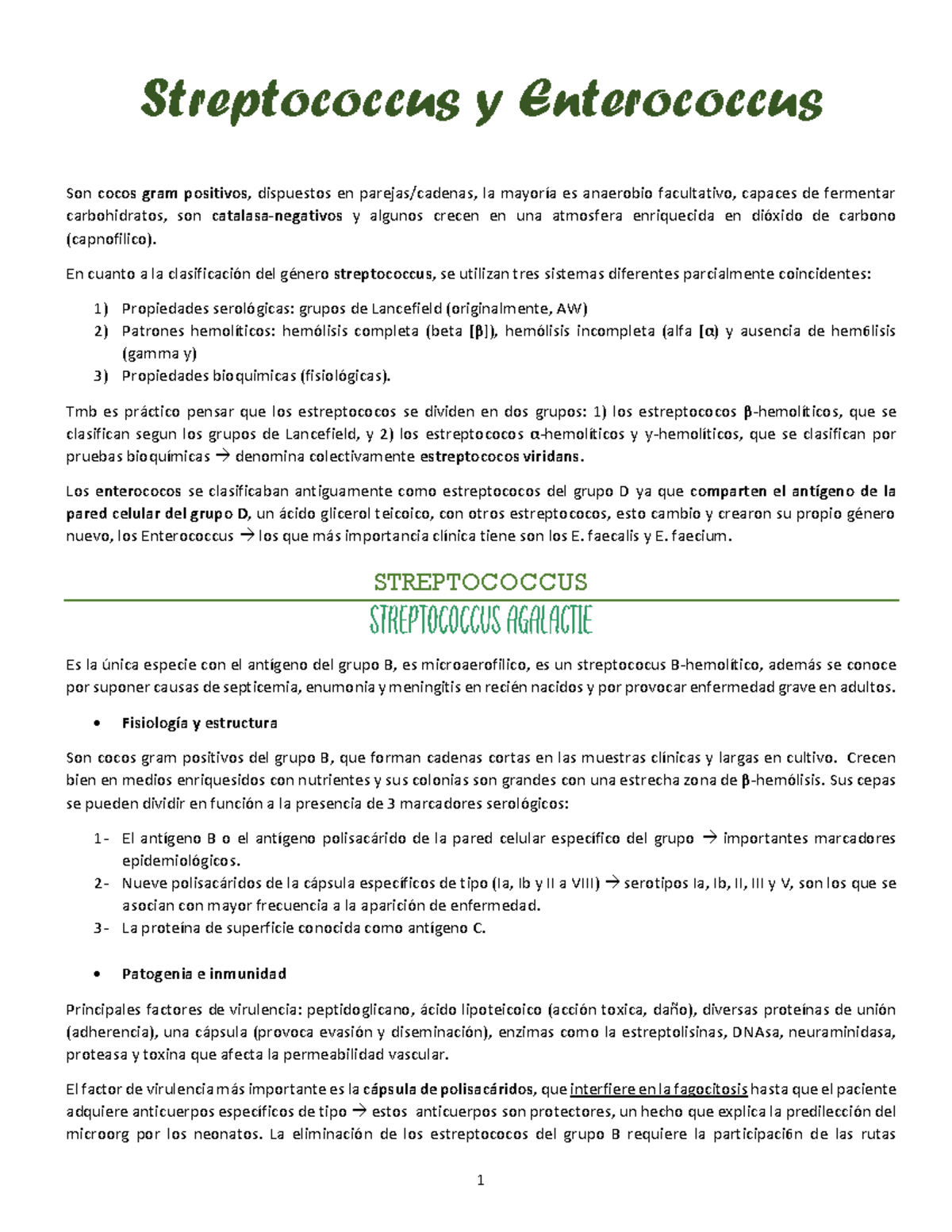 Micro up3 2 - Streptococcus y Enterococcus Son cocos gram positivos , dispuestos en parejas ...